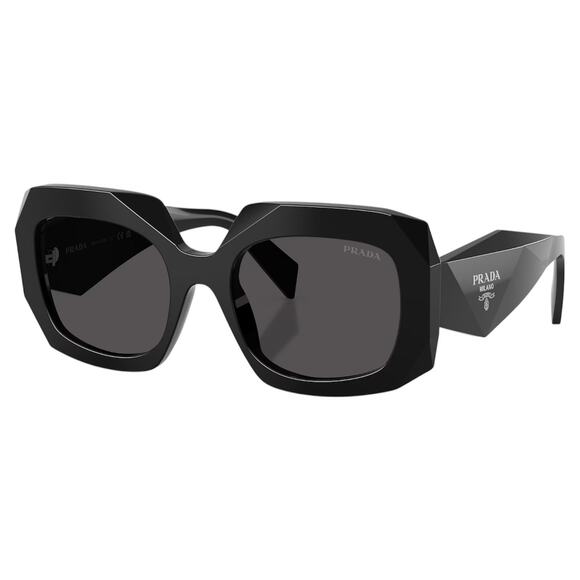 Prada | Accessories | New Prada Sunglasses Black Silver Symbole Logo ...